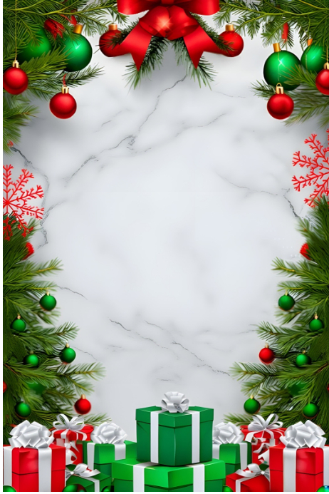 Christmas Gifts & Ornaments Holiday Frame Template | PosterMyWall