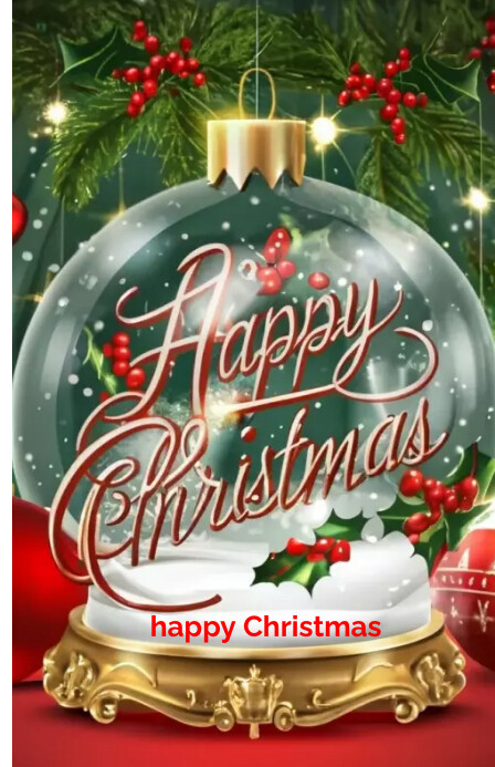 Christmas glass ball Template | PosterMyWall