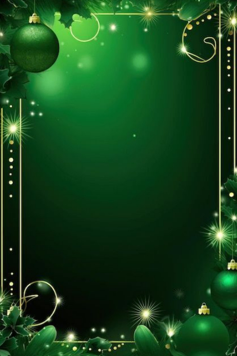Christmas green elegance frame design Template | PosterMyWall