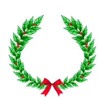 Christmas green wreath decorated Template | PosterMyWall
