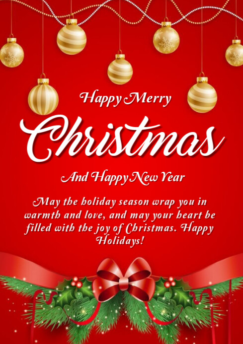 Christmas greeting card Template | PosterMyWall