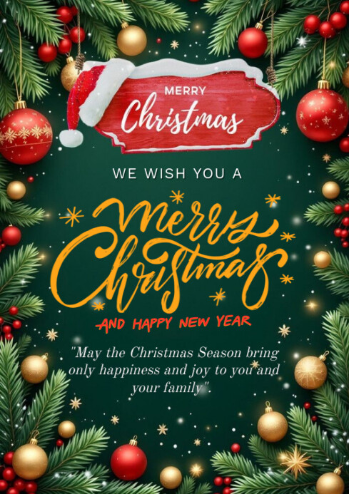 Christmas greeting card Template | PosterMyWall