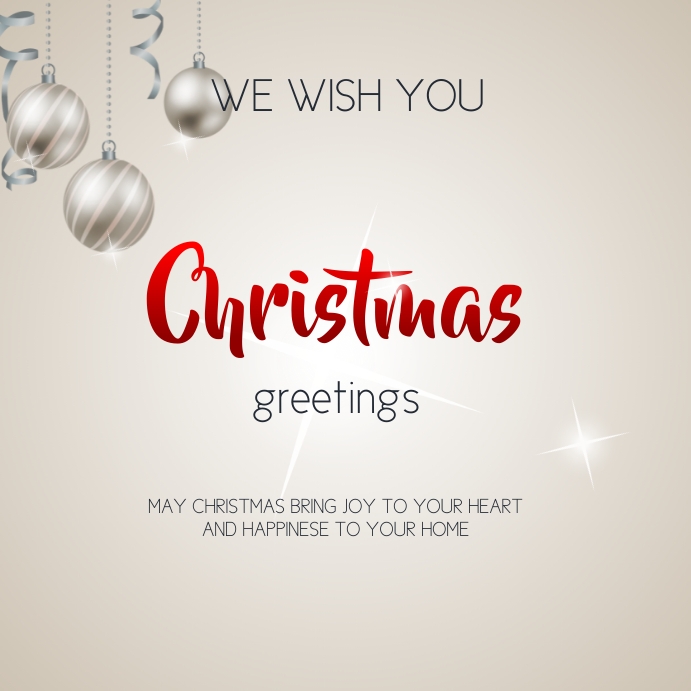 CHRISTMAS GREETING CARD Template | PosterMyWall