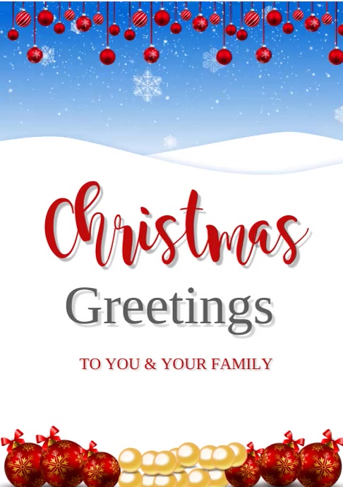 CHRISTMAS GREETING CARD Template | PosterMyWall