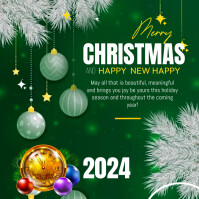 CHRISTMAS GREETING CARD HAPPY CHRISTMAS AND Template | PosterMyWall