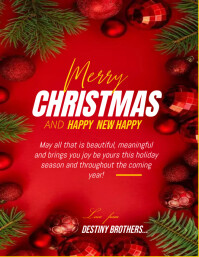CHRISTMAS GREETING CARD HAPPY CHRISTMAS AND Template | PosterMyWall