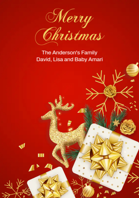 Christmas Greeting Card Template | PosterMyWall