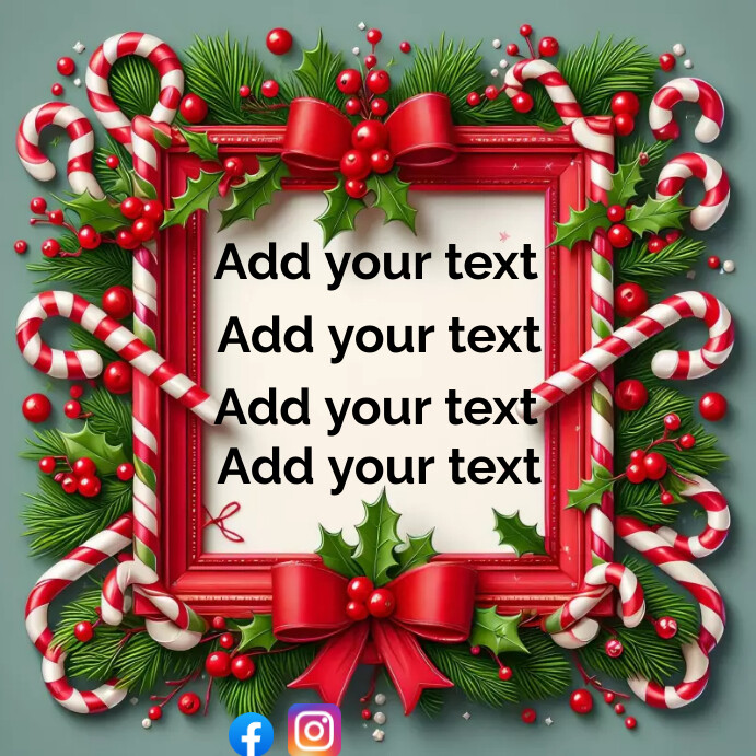 Christmas greeting frame Template | PosterMyWall