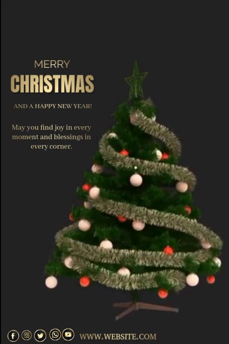 Christmas greeting video Template | PosterMyWall