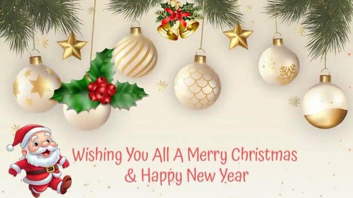 Christmas Greeting Video Presentation 16:9 Display Template | PosterMyWall