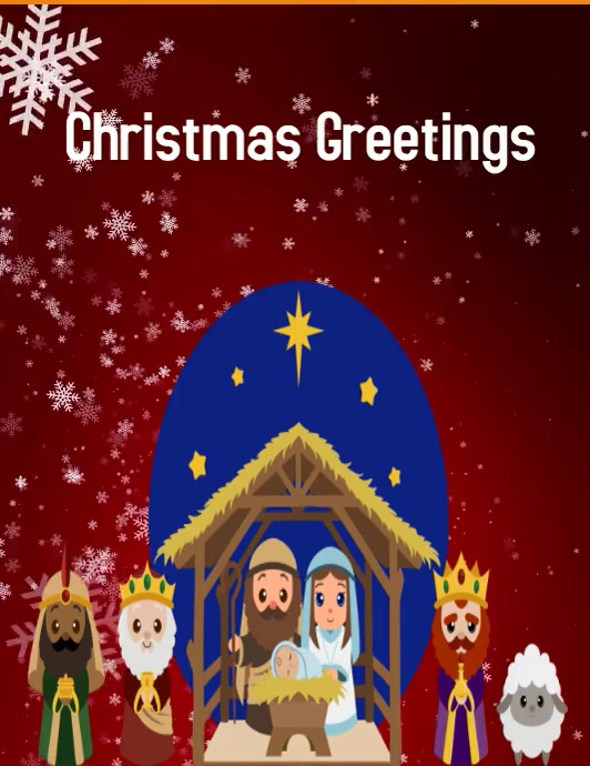 Christmas greetings,happy Nativity Template | PosterMyWall