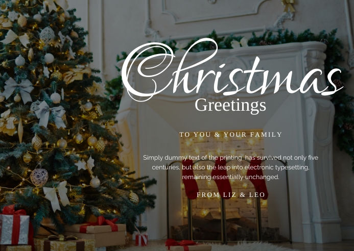 christmas greetings card Template | PosterMyWall
