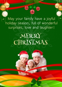 Family Christmas greetings card template | PosterMyWall