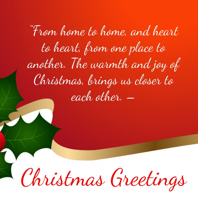 Christmas greetings template | PosterMyWall