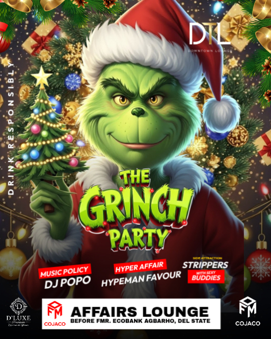 Christmas Grinch Event Template | PosterMyWall