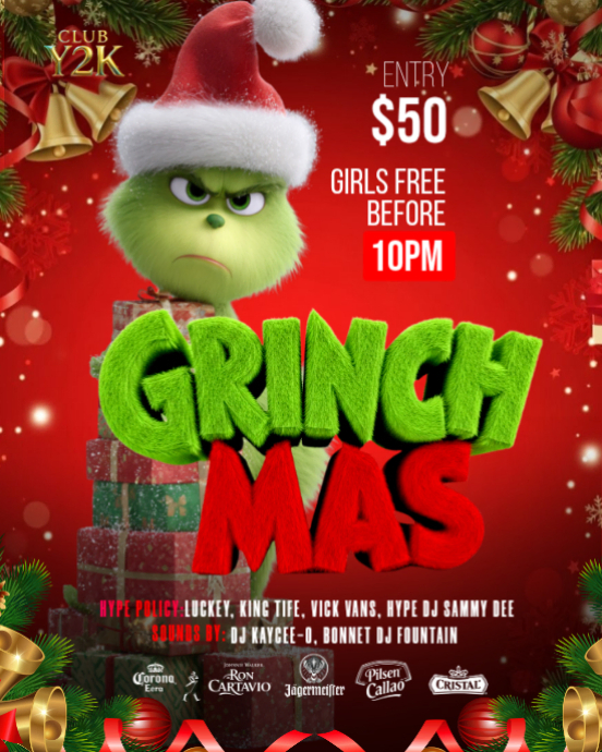 Christmas Grinch Night Flyer Template | PosterMyWall
