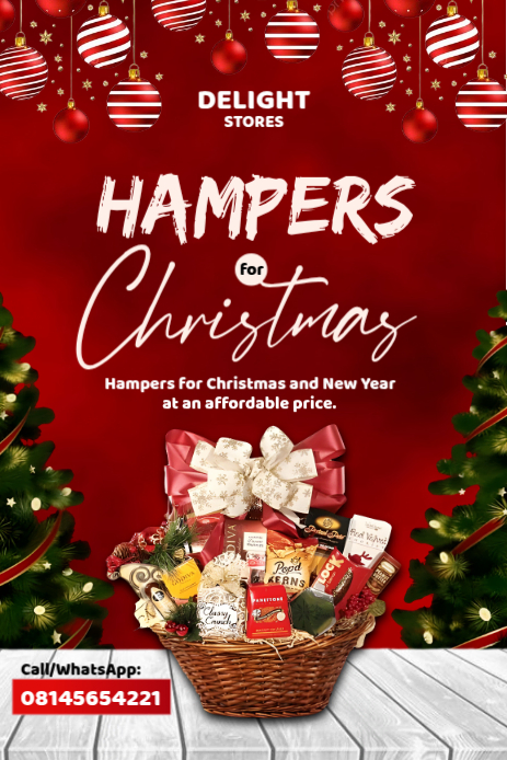 Christmas hamper Template | PosterMyWall