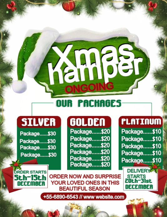 Copy of Christmas hamper sales flyer | PosterMyWall