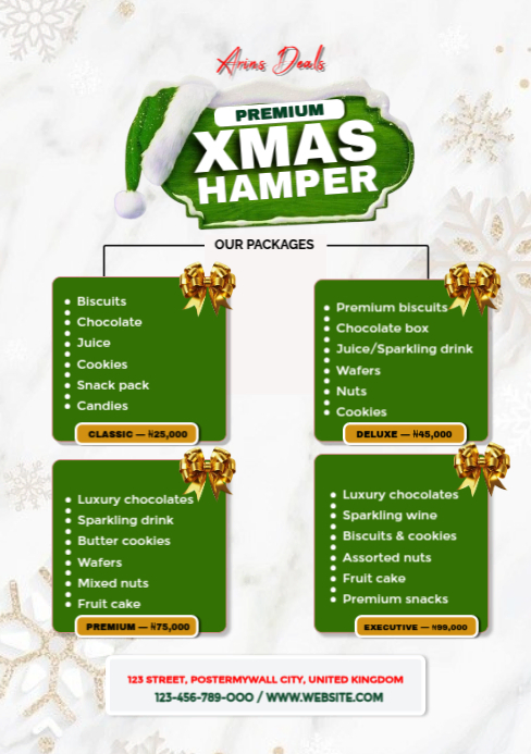 Christmas Hampers Template | PosterMyWall