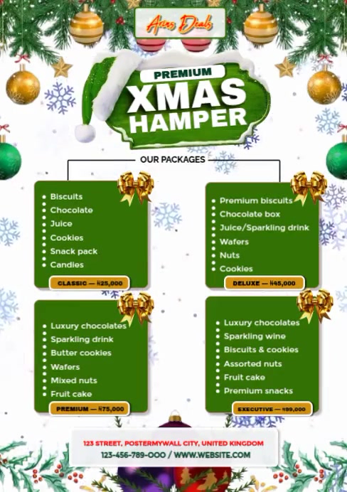 Christmas Hampers Template | PosterMyWall
