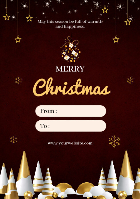 Plantilla de christmas hampers tag card template | PosterMyWall