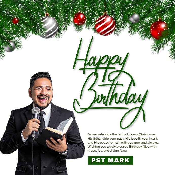 Christmas Happy Birthday Post Template | PosterMyWall