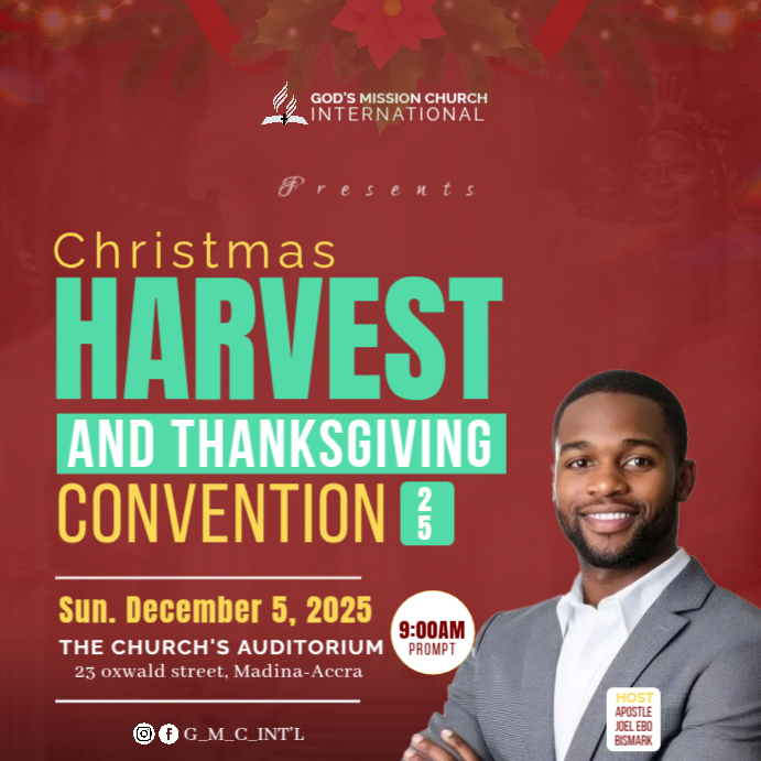 CHRISTMAS HARVEST AND THANKSGIVING CONVENTION FLYER DESIGN Template ...