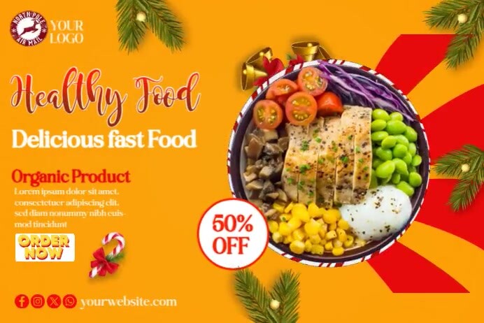 Christmas Healthy Food Menu (1) Template | PosterMyWall