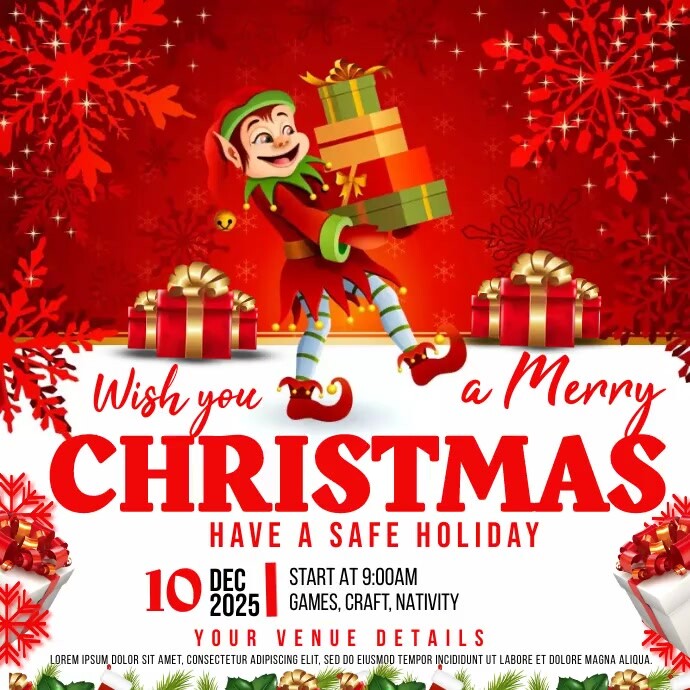 Christmas Holiday Ads Template | PosterMyWall