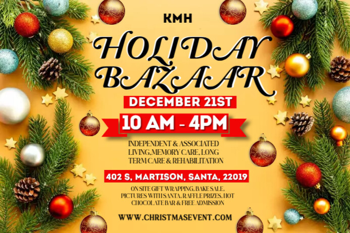Christmas Holiday Bazaar Ads Template | PosterMyWall