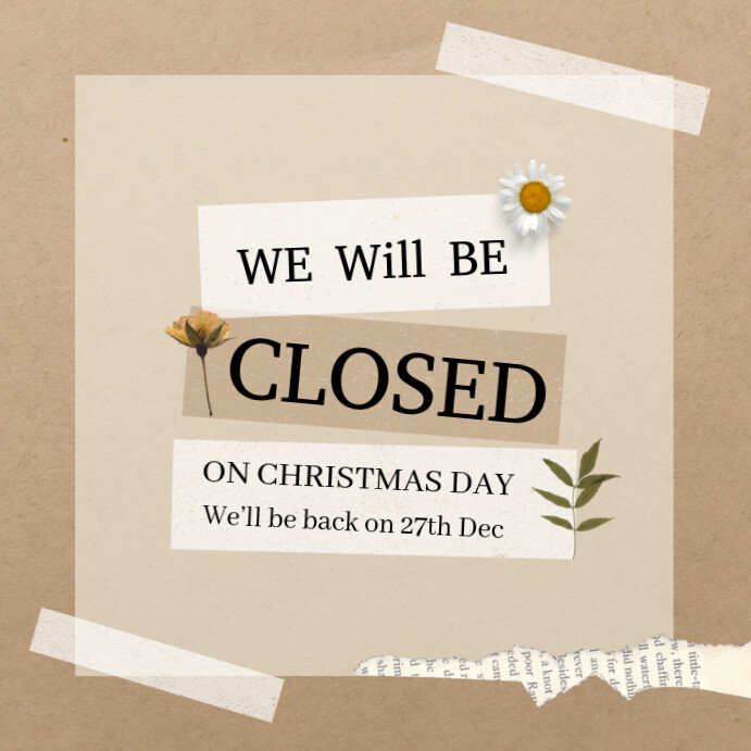 Christmas holiday closed Template | PosterMyWall
