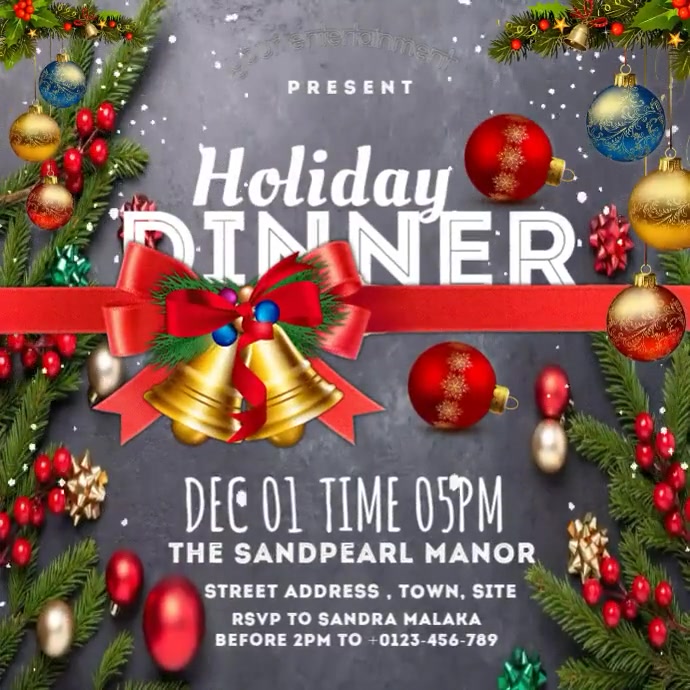 Copy of Christmas Holiday Dinner ads | PosterMyWall