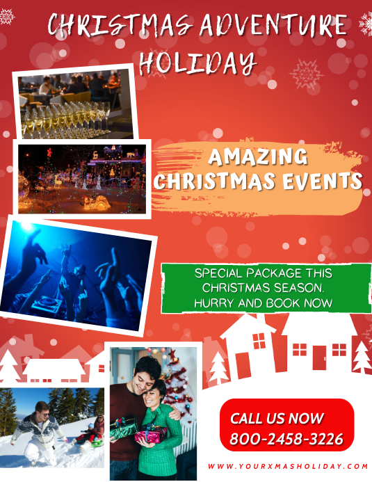 Christmas Holiday Event Flyer Template | PosterMyWall