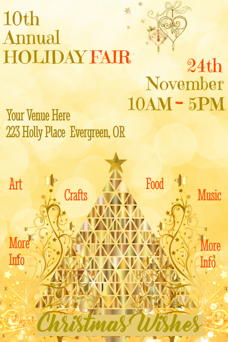 Christmas Holiday Fair Template | PosterMyWall