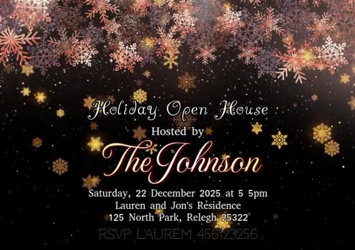 Plantilla de christmas holiday open house | PosterMyWall