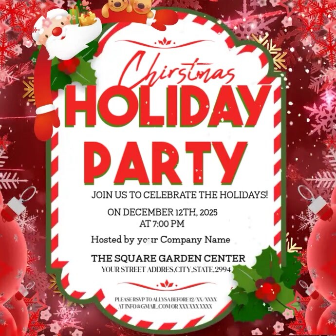 Christmas Holiday Party Ads (2) Template | PosterMyWall