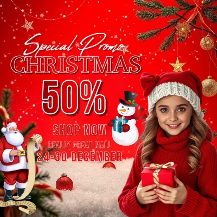 Plantilla de Christmas Holiday Sale | PosterMyWall