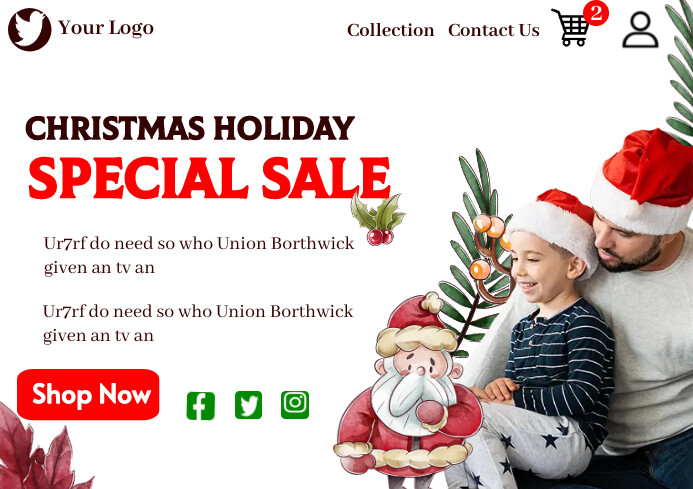Christmas Holiday Special Sale flyer template | PosterMyWall