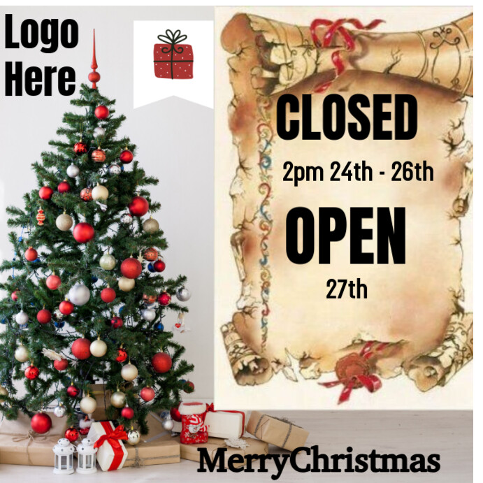 Plantilla de Christmas holidays notice | PosterMyWall