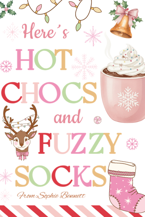 Christmas Hot Chocolate Gift Tag Template | PosterMyWall