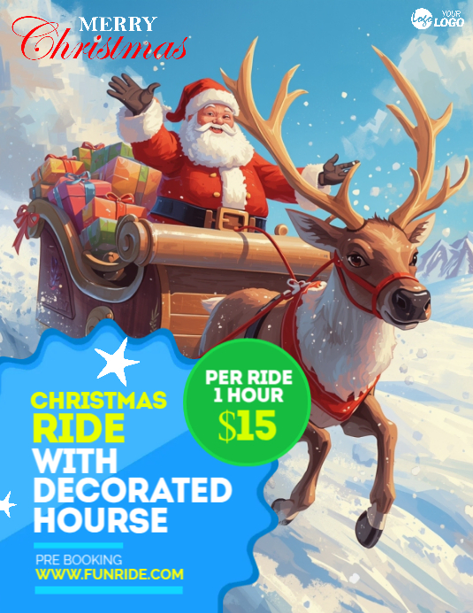 Copy of Christmas Hourse Ride Offer Template | PosterMyWall