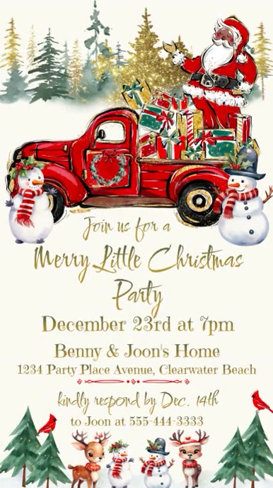Christmas House Party Invitation Template | PosterMyWall