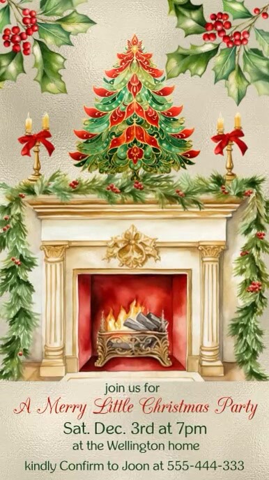 Christmas House Party Invitation Template | PosterMyWall