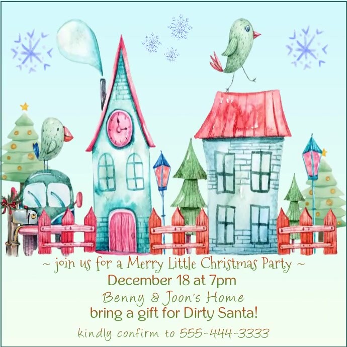 Christmas House Party Invitation Template | PosterMyWall