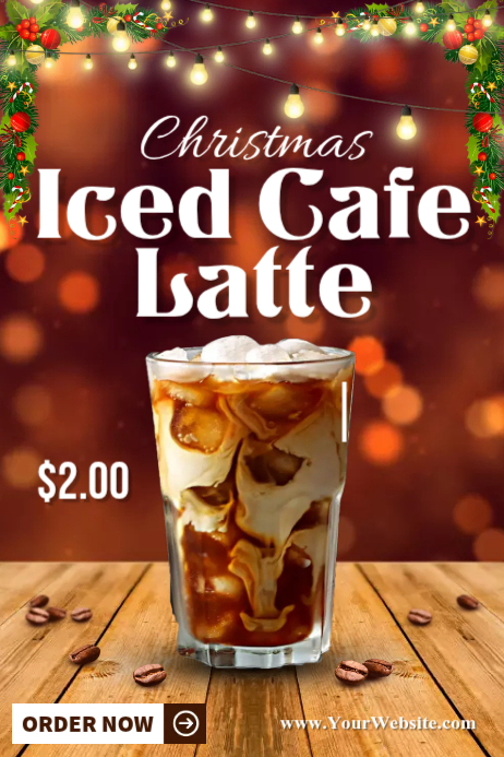 Plantilla de Christmas Iced Coffee Latte | PosterMyWall