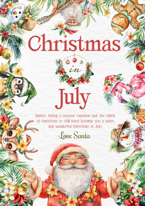 Christmas in July Template | PosterMyWall