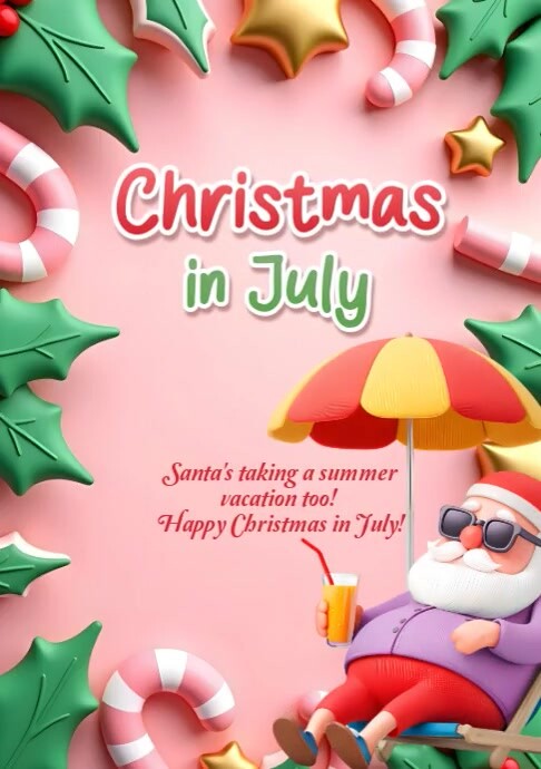 Christmas in July Template | PosterMyWall