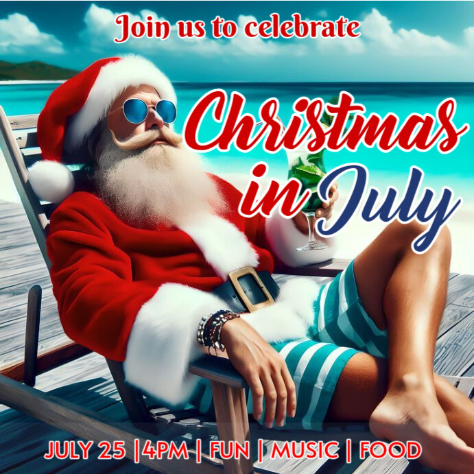 Christmas In July Instagram Post Template | PosterMyWall
