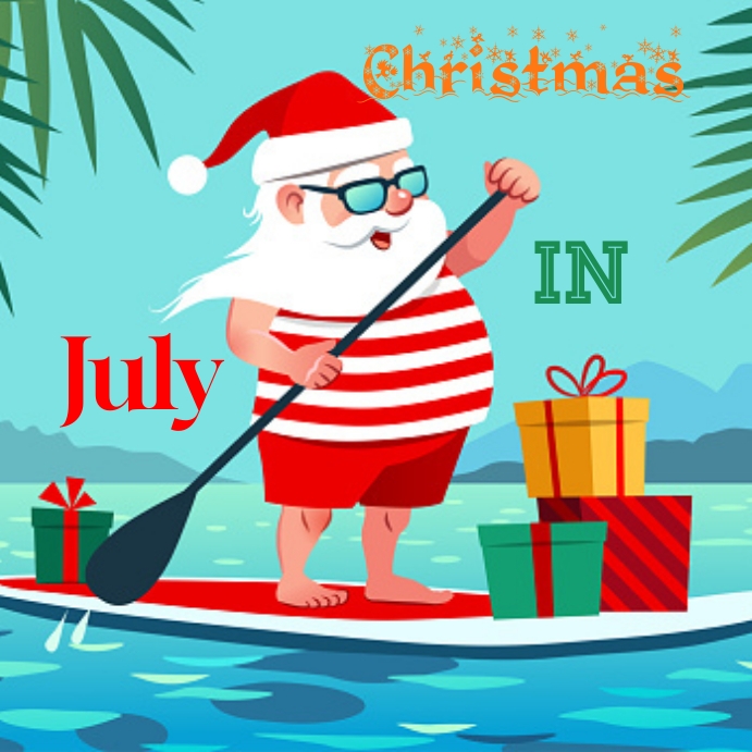 Christmas in July Instagram post. Templat | PosterMyWall