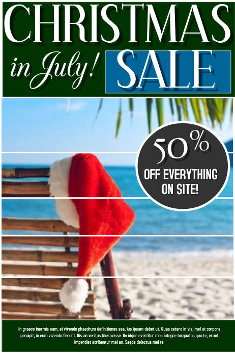 Christmas in July Template | PosterMyWall